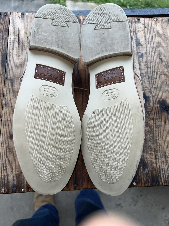 Allen Edmonds USA Vintage Nomad Suede Plain Toe Derby Beige Sz 11B | eBay