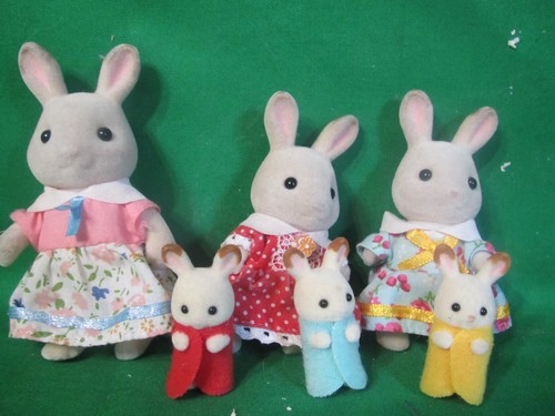 Milk Rabbit Family Calico Critters Sylvanian Families Lot of 6 | eBay