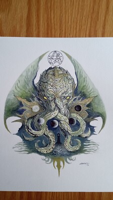 Cthulhu Original Acrylic Fantasy Art Illustration | eBay