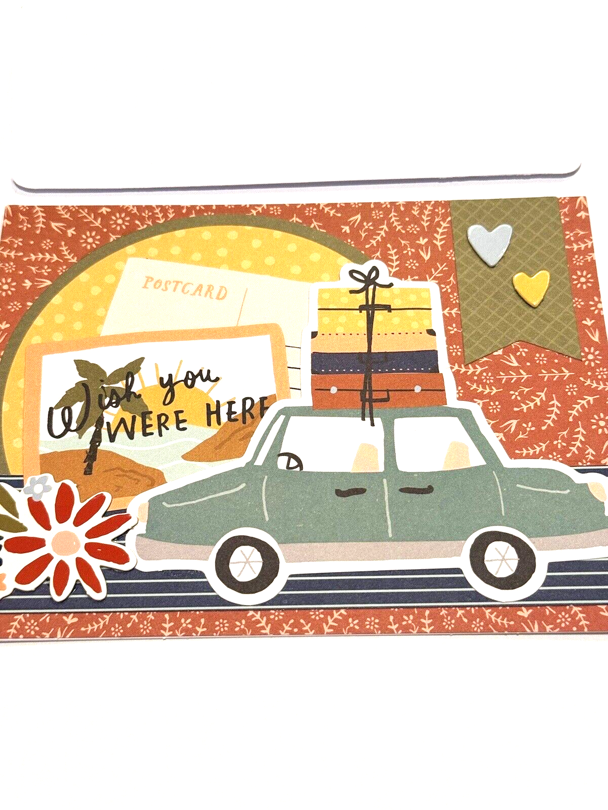Travel Vacation Blank Notecard Card Wish You Were Here Car Automobile ...