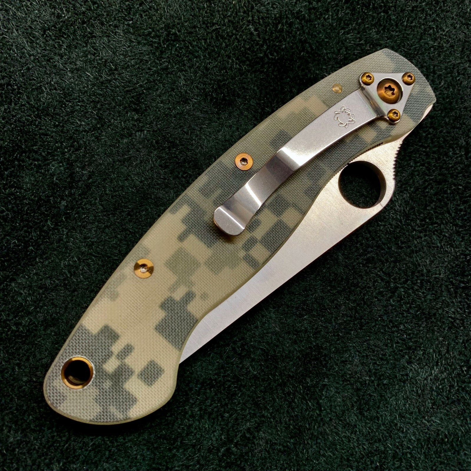 (NO KNIFE) Titanium Screw or Tube/Plug sets for Spyderco Military ...