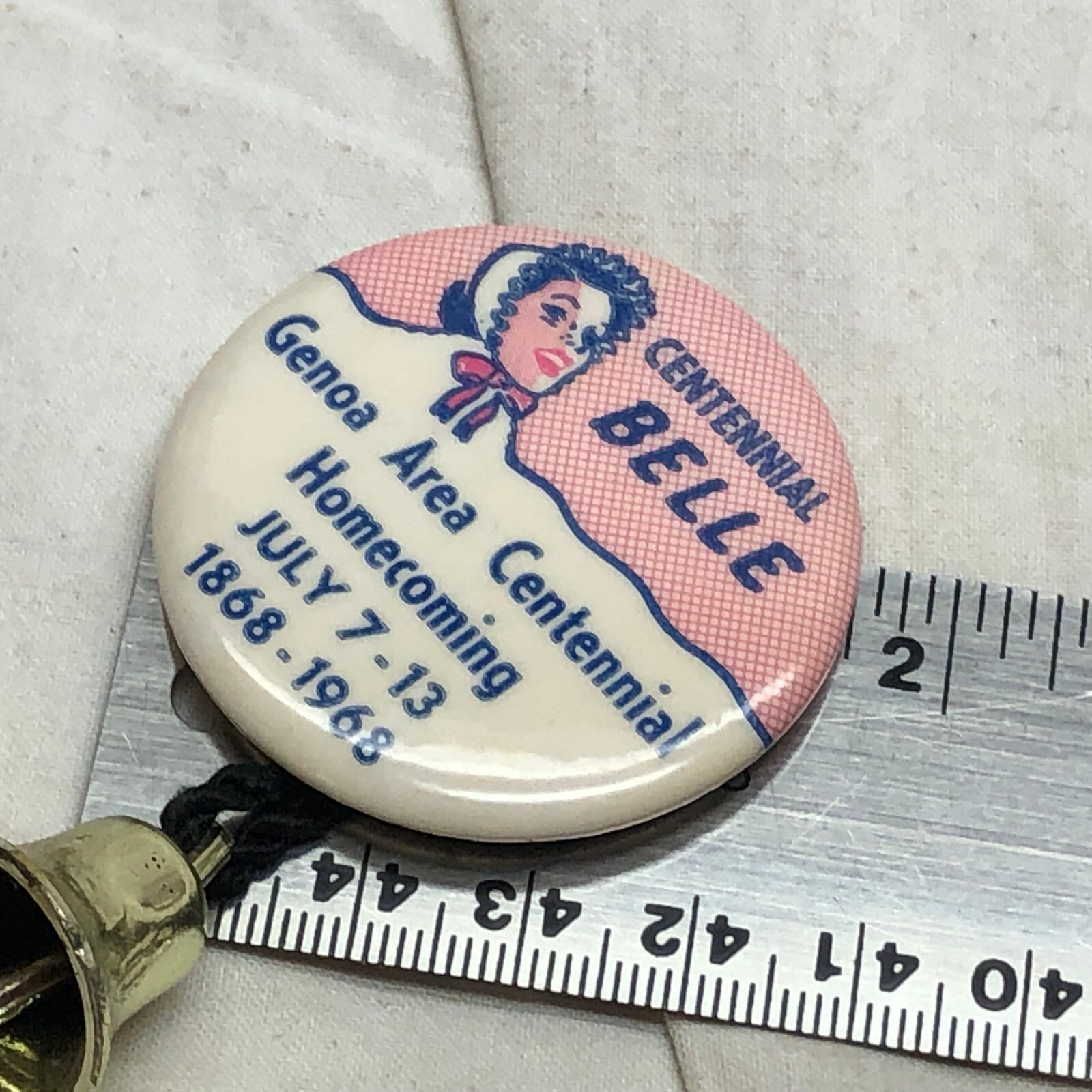 Genoa Ohio Centennial Belle 1868 – 1968 Pin Back Button | eBay