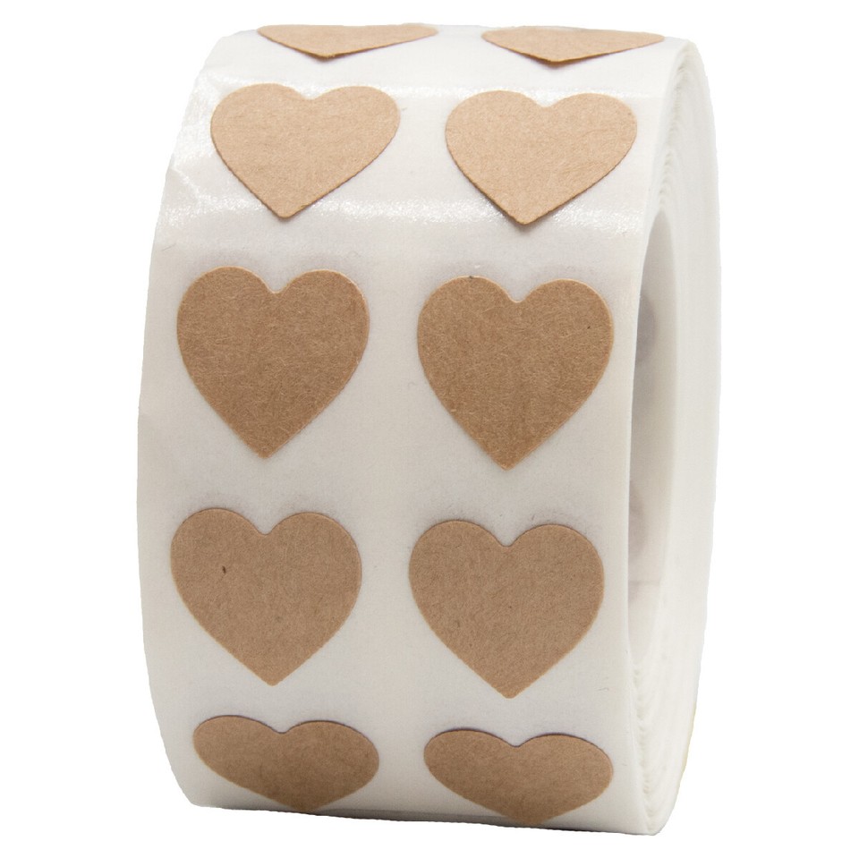 Heart Stickers | 0.5" Inch Wide Labels | 1,000 Pack | Pick One Color | eBay