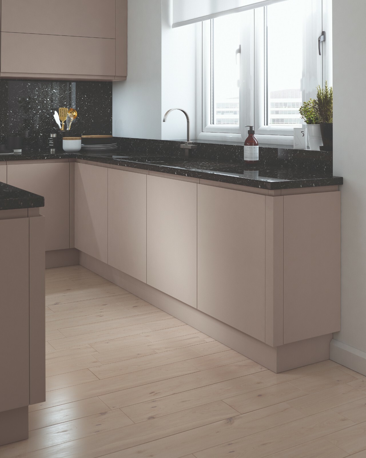 Lucente Matt Cashmere Handleless High Quality Replacement Kitchen Doors | eBay UK