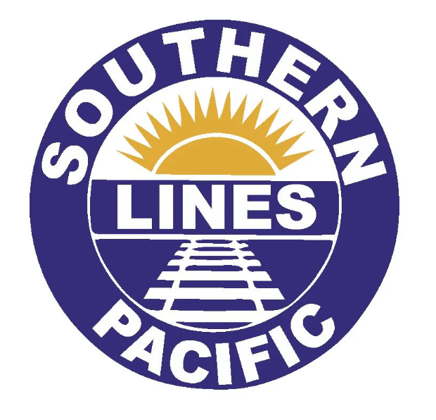 7" southern lines pacific railroad train blue bumper sticker decal usa ...