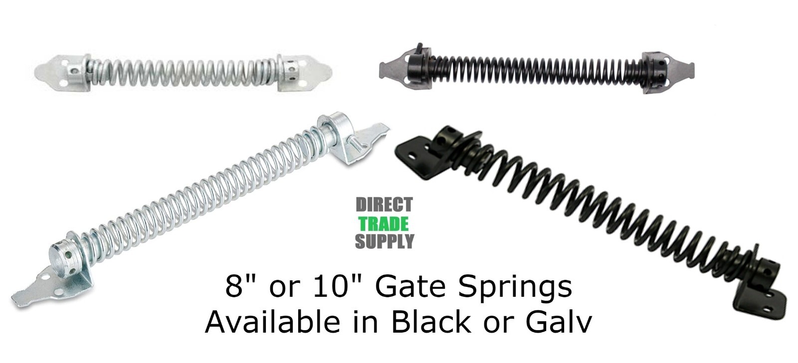 Heavy Duty Gate Spring Closer Automatic Shed Door Garden 8" & 10" Black ...