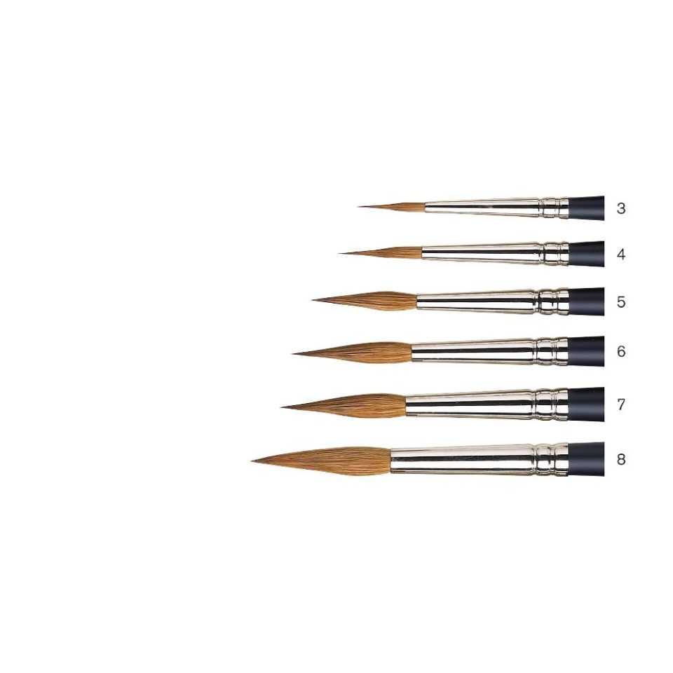 Winsor & Newton Professional Artists Kolinsky Sable Brushes Pointed ...