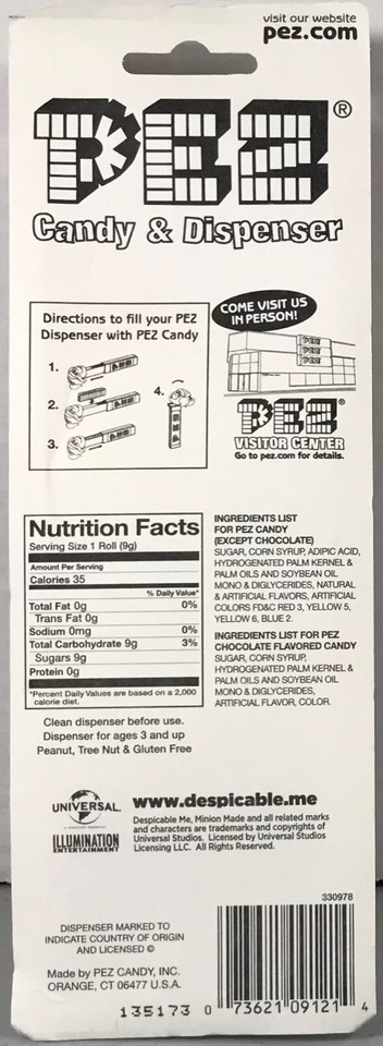 PEZ Despicable Me Candy & Dispenser Made in USA by Illumination ...