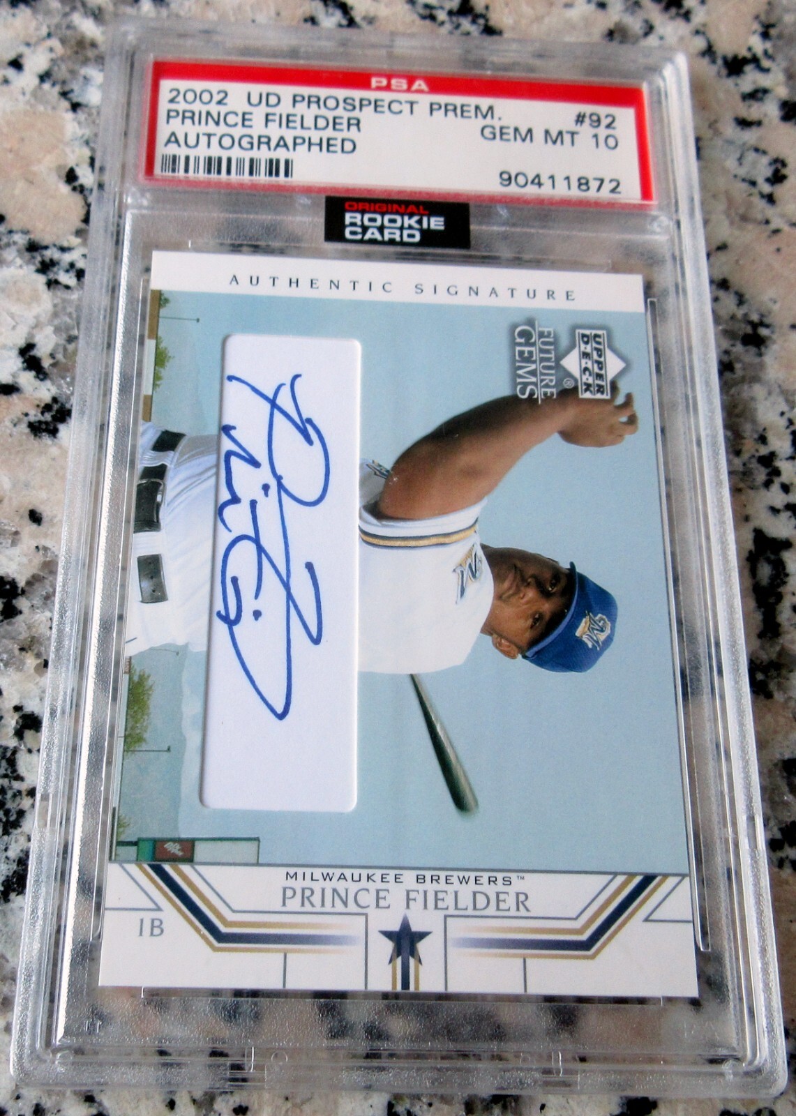PRINCE FIELDER 2002 Upper Deck Auto Rookie Card RC PSA 10 GEM MINT ...
