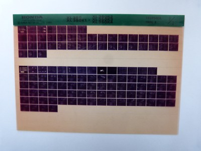 MICROFICHE MOTO HONDA : XL 350 - K1 - K2 - K3 - K4 de 1980 | eBay