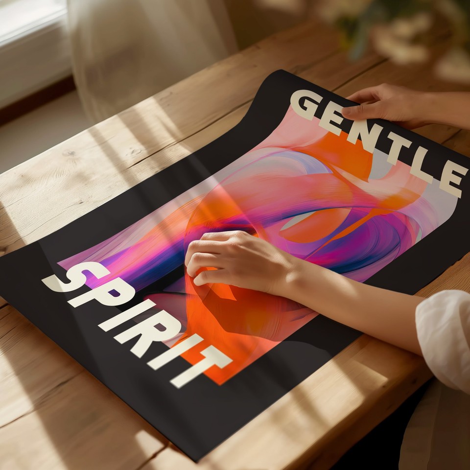 Gentle Spirit Abstract Wall Art Poster - Modern Home Decor Modern Art ...