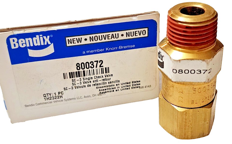 GENUINE Bendix SC-3, 1/2”Male, Female Brass Single Check Valve ...