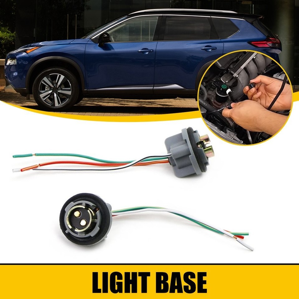 2Pcs 1157 LED Bulb Socket Holder Car Turn Signal Tail Stop Rear Brake ...