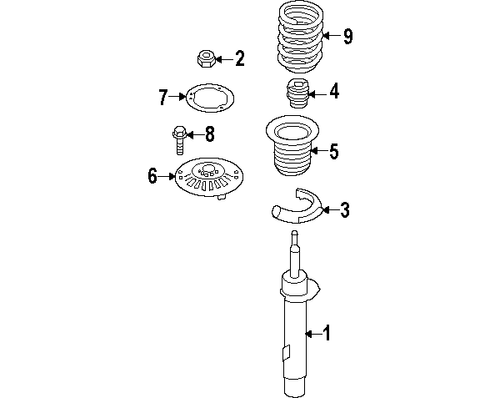 BMW 31306863134 GENUINE OEM STRUT MOUNT BOLT | eBay