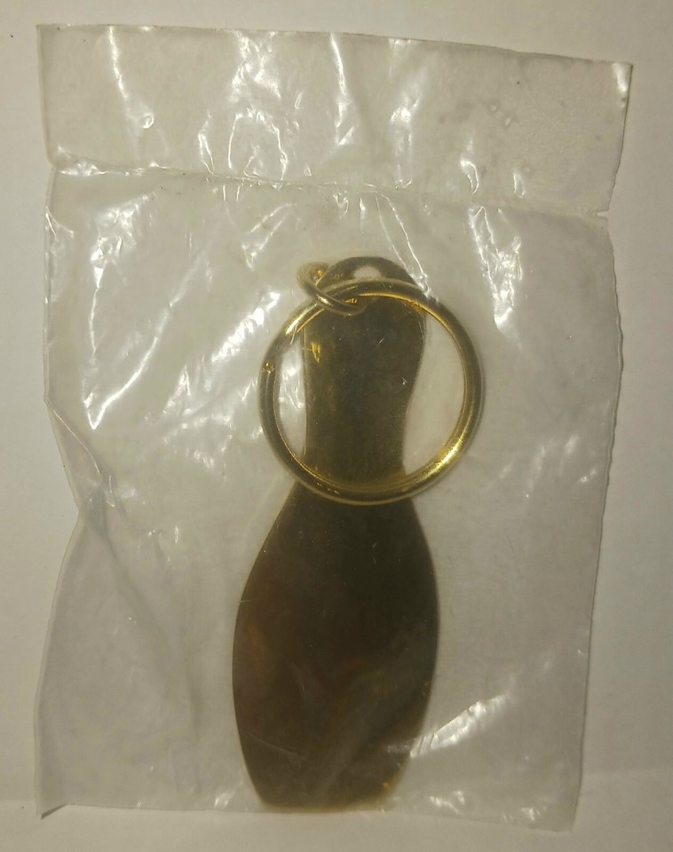 Bowling Pin Metal Keychain Gold Tone Accents NWT New Sports Bowl | eBay
