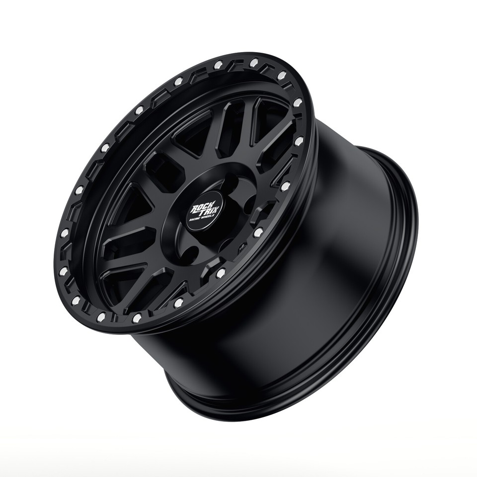 18" RockTrix RT110 18x9 +12 Offset Black Wheel 5x150 Rim for Select ...