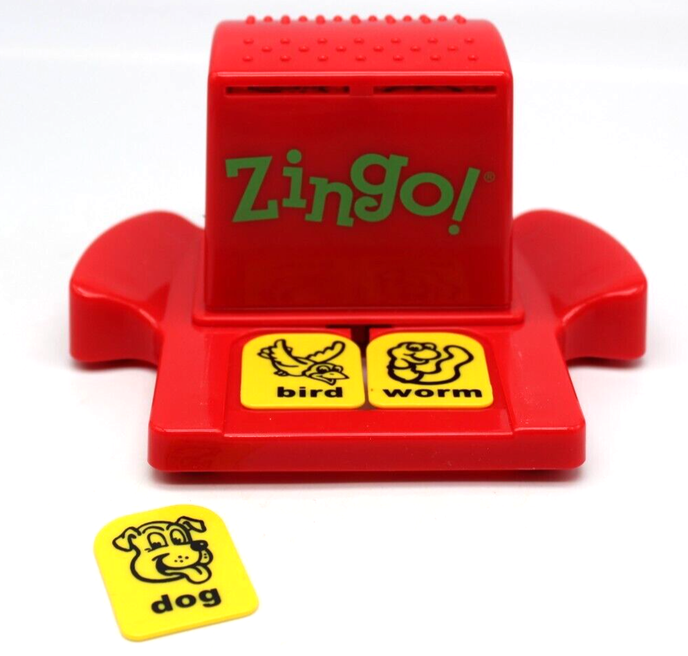 Zingo Bingo Red Plastic Zinger Tile Dispenser & 55 Yellow Tiles ...