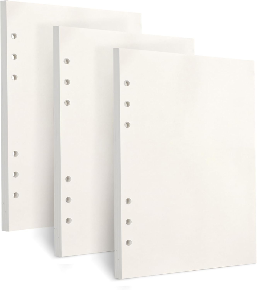 A5 Refill Paper, [3 Pack] 100GSM Thick 6 Hole Filler Inserts - 135 ...