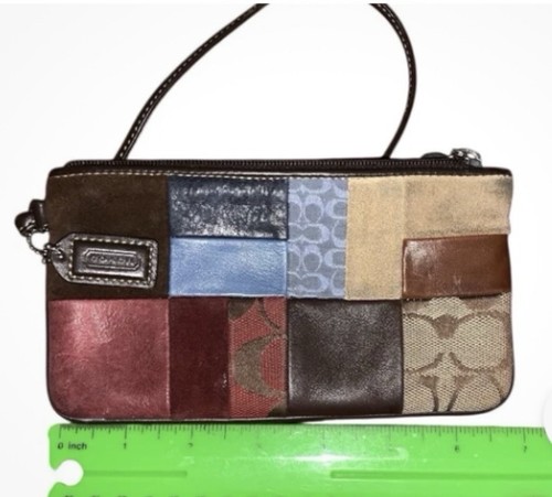 Coach Vintage Y2K Coach Patchwork Leather/ Suede Wristlet Wallet | eBay