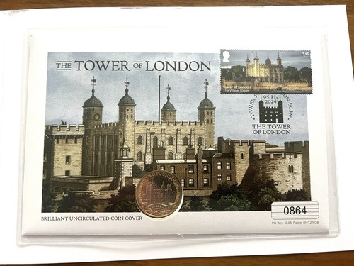 2024 Isle of Man Tower of London BUNC £2 Coin Cover Limited Edition ...