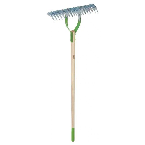 Ames Lawn Rake 54 in Hardwood Handle Straight-Edged 19-Tine Adjustable ...