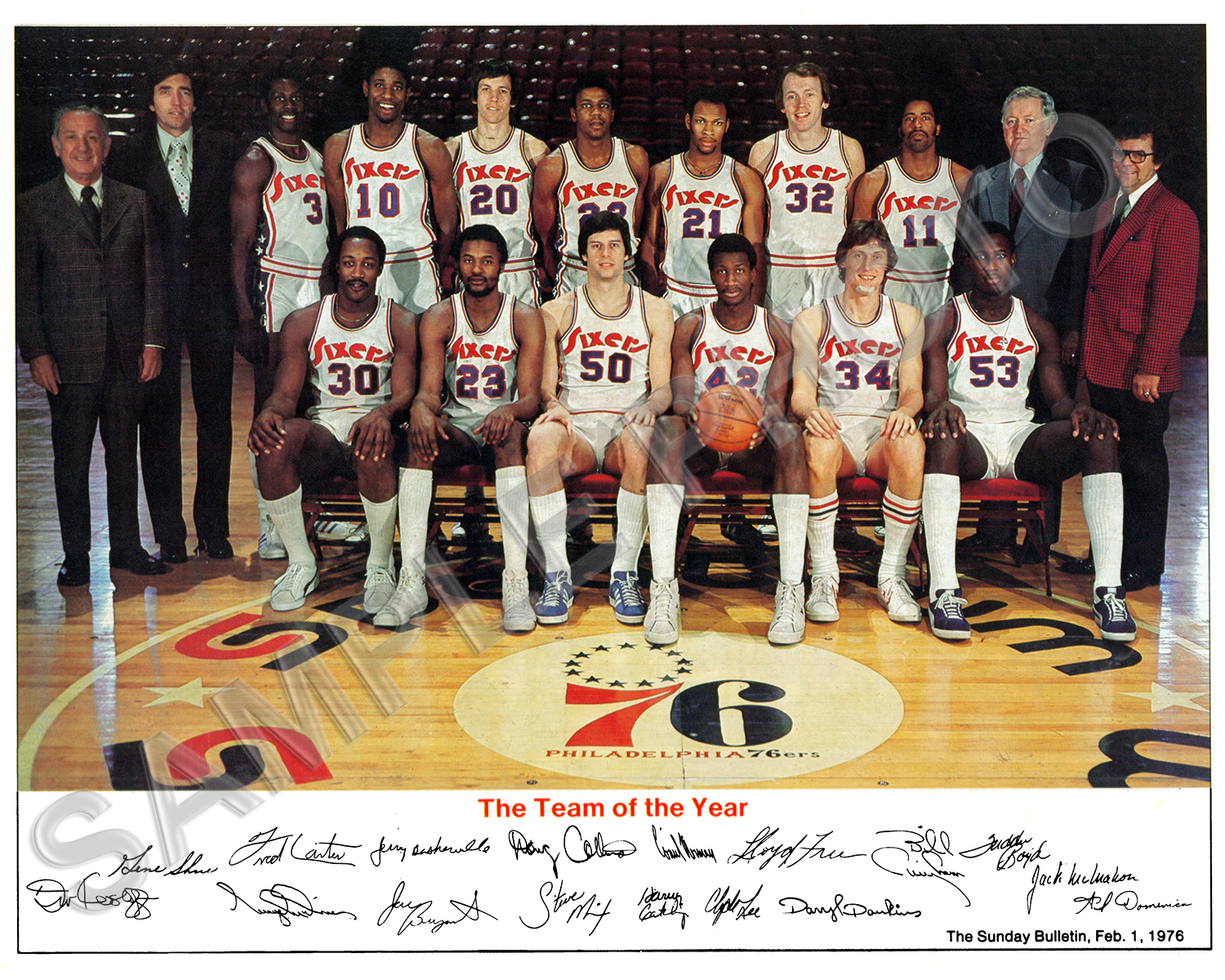 1976 PHILADELPHIA 76ERS NBA BASKETBALL TEAM 8X10 PHOTO | eBay