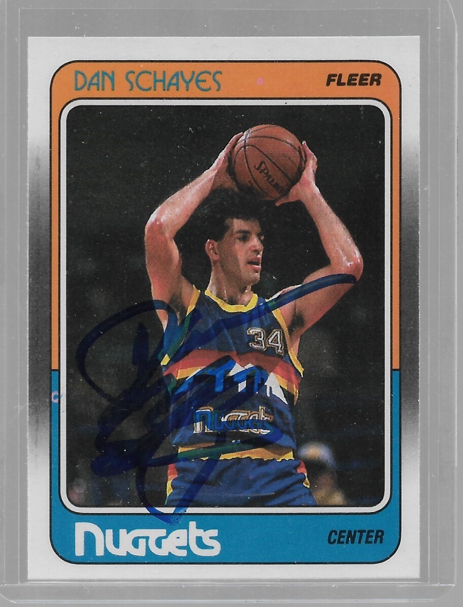 1988-89 Fleer Danny Schayes #37 Denver Nuggets Signed Autographed Card ...