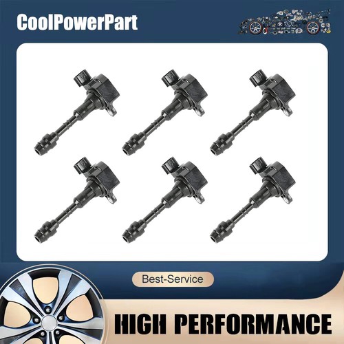 6Pcs Set New Ignition Coil For Nissan Elgrand E50 E51 VQ35DE 22448 ...