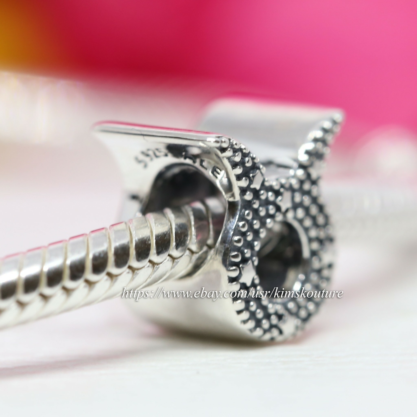 Authentic Sparkling Taurus Zodiac Reversible Sterling Silver Charm ...