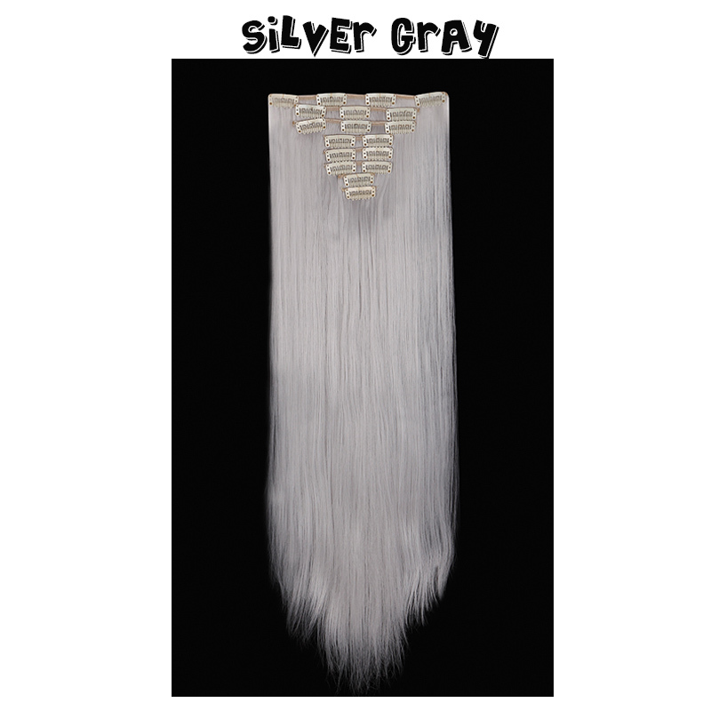 Mega Thick 18Clips Clip in Full Head Hair Extensions Extension As Human ...