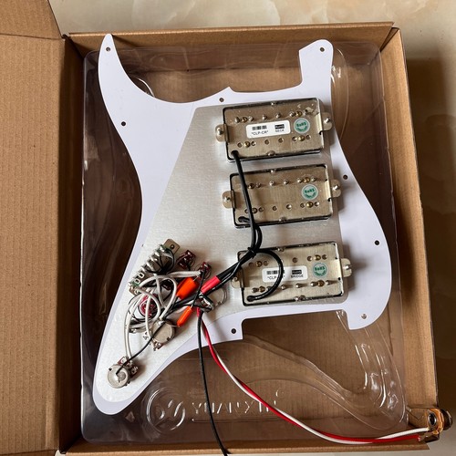 Prewired Loaded Pickguard HHH Ainico 5 Humbucker Pickups for Fender ...