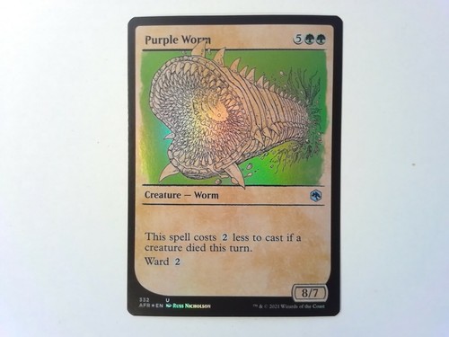 Foil Showcase Purple Worm Forgotten Realms - Magic the Gathering MTG ...