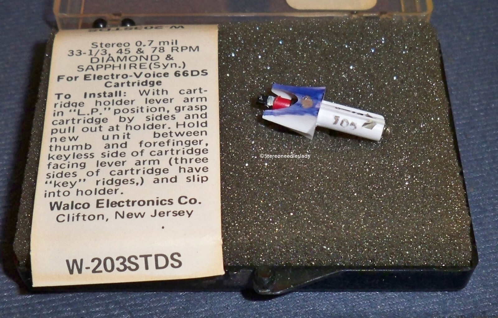 DIAMOND STYLUS 105D for Electro-Voice EV 66D 66 61 Walco W-203STDS ...