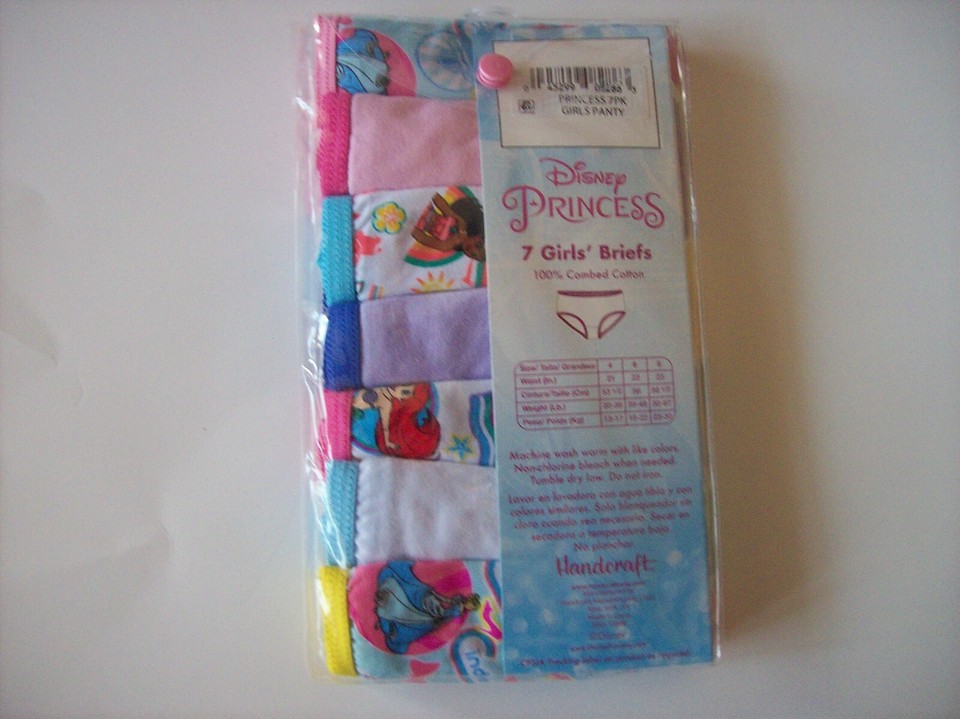 Disney Princess Underwear Underpants 7 Briefs 4 6 8 Girls New | eBay