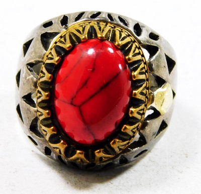42.90 Cts Natural Red Turquoise Men's Ring Loose Gemstone R7219 | eBay
