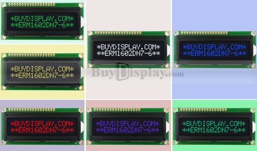 7 Mode RGB Backlight FSTN Negative Mode 16X2 1602 Character LCD Display ...