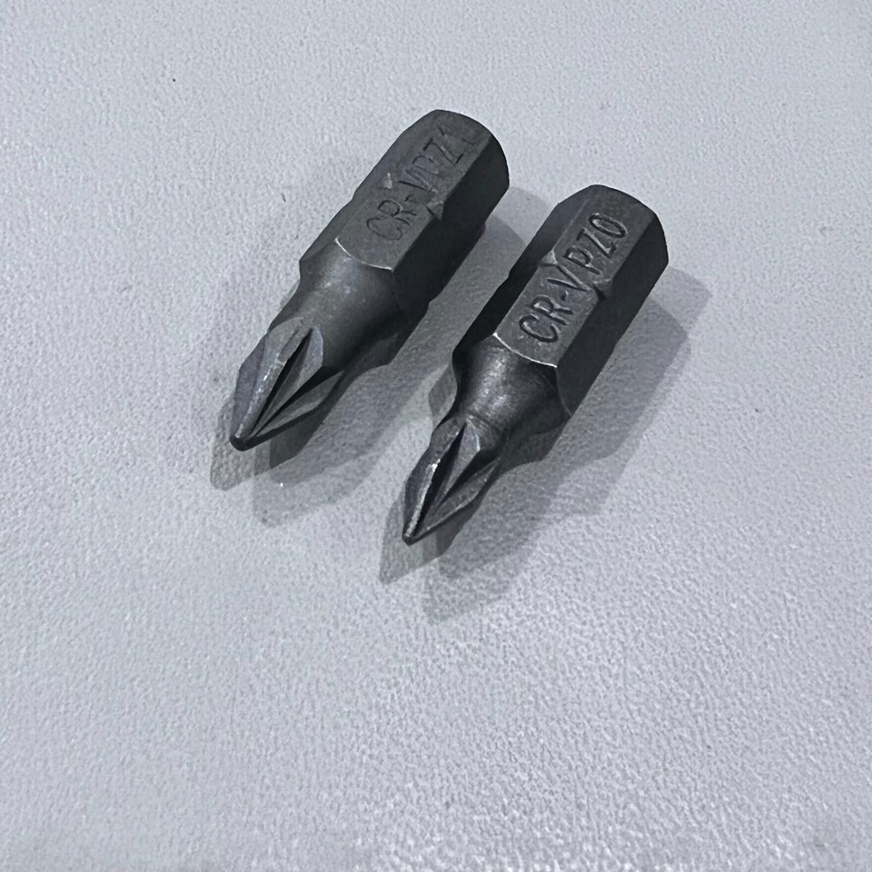 Pozi Cross Head Bit for 1/4" Screw Driver: Set of 1x PZ0 & 1x PZ1 | eBay UK
