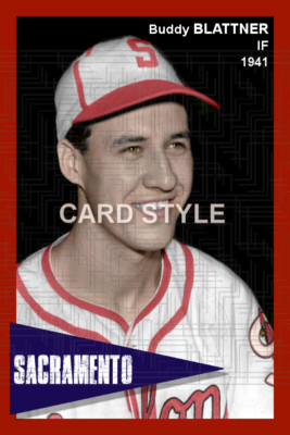 Buddy Blattner - 1941 Sacramento Solons - choose a size - colorized ...