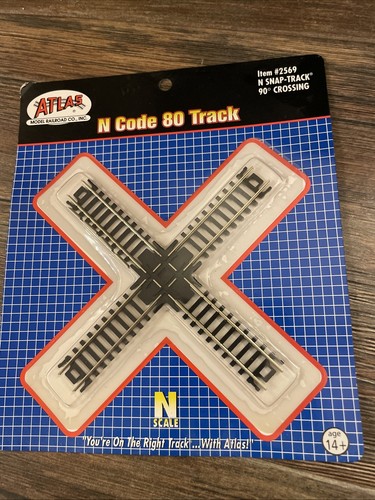 Atlas 2569 N Scale Code 80 Nickel Silver 90° Crossing Track | eBay