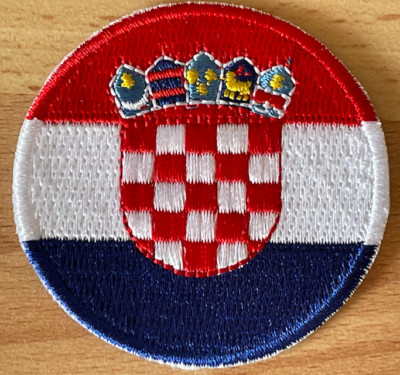 CROATIA Croatian Country Flag Embroidered CIRCULAR PATCH Badge Circle | eBay UK