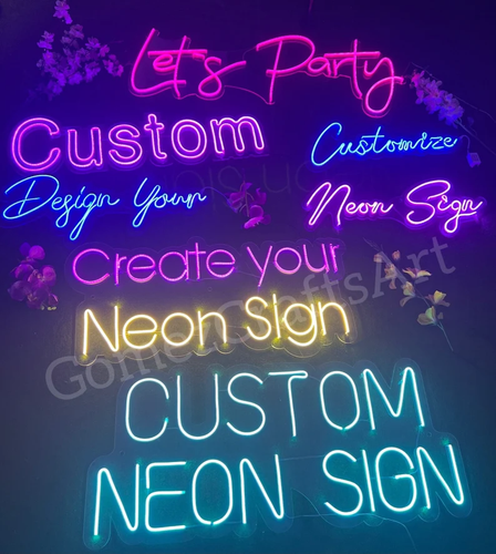 Custom Flex LED Strip Neon Sign Light Personalized Pattern Wall Wedding ...