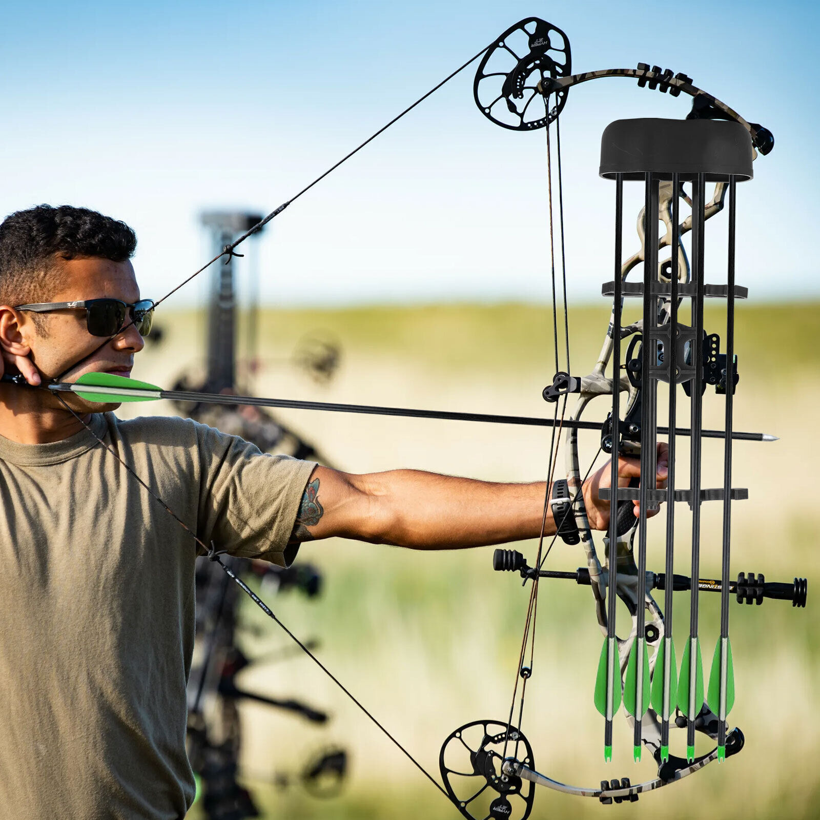 5 Arrow Bow Quiver Crossbow Arrows Holder Hunting Compound Bow Quivers ...