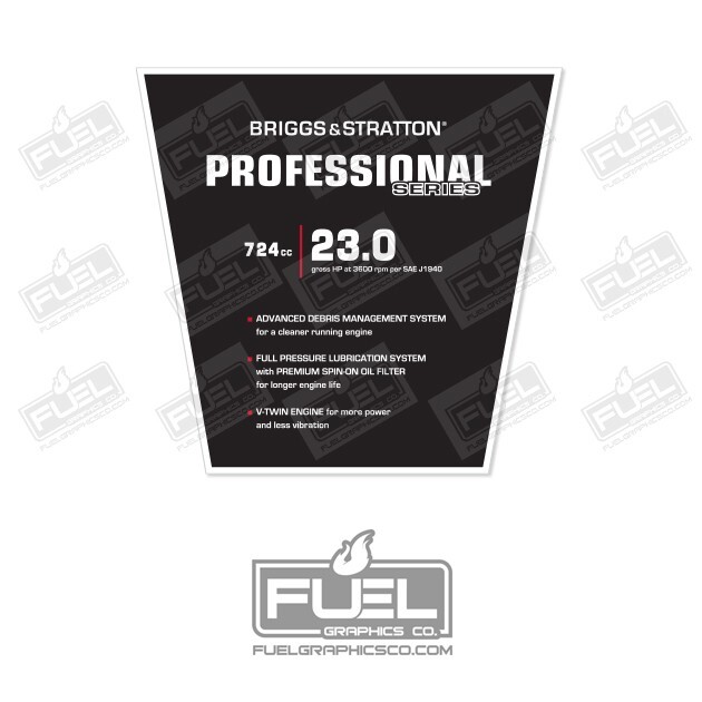 Briggs & Stratton 23 Horsepower Pro Lawnmower Engine Cover Premium ...