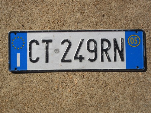 Italy Euroband License Plate Italian European Europe CT249RN ROMA | eBay