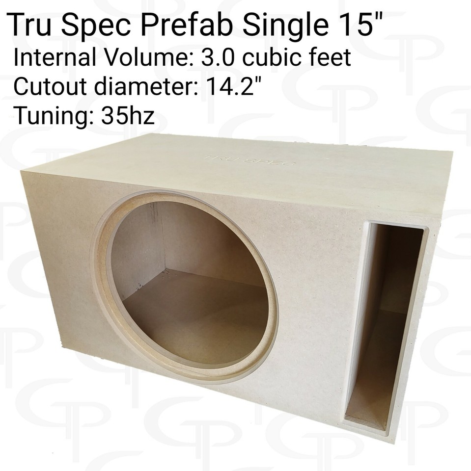 TRU SPEC Prefab Single 15" Subwoofer Enclosure Sub Box Vented High ...