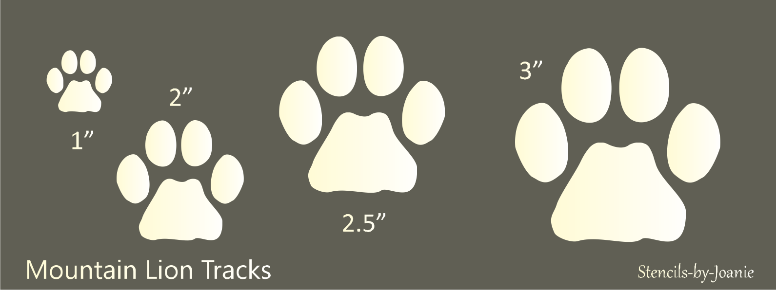 Lion Paw Print Stencil