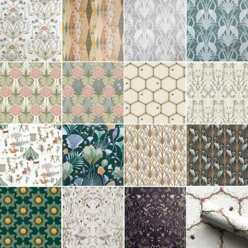 Papier Peint The Chateau Par Ange Strawbridge Art Déco Vintage Nature ...