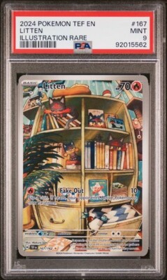 Litten 167/162 Illustration Rare - Pokémon TCG Temporal Forces - PSA 9 ...
