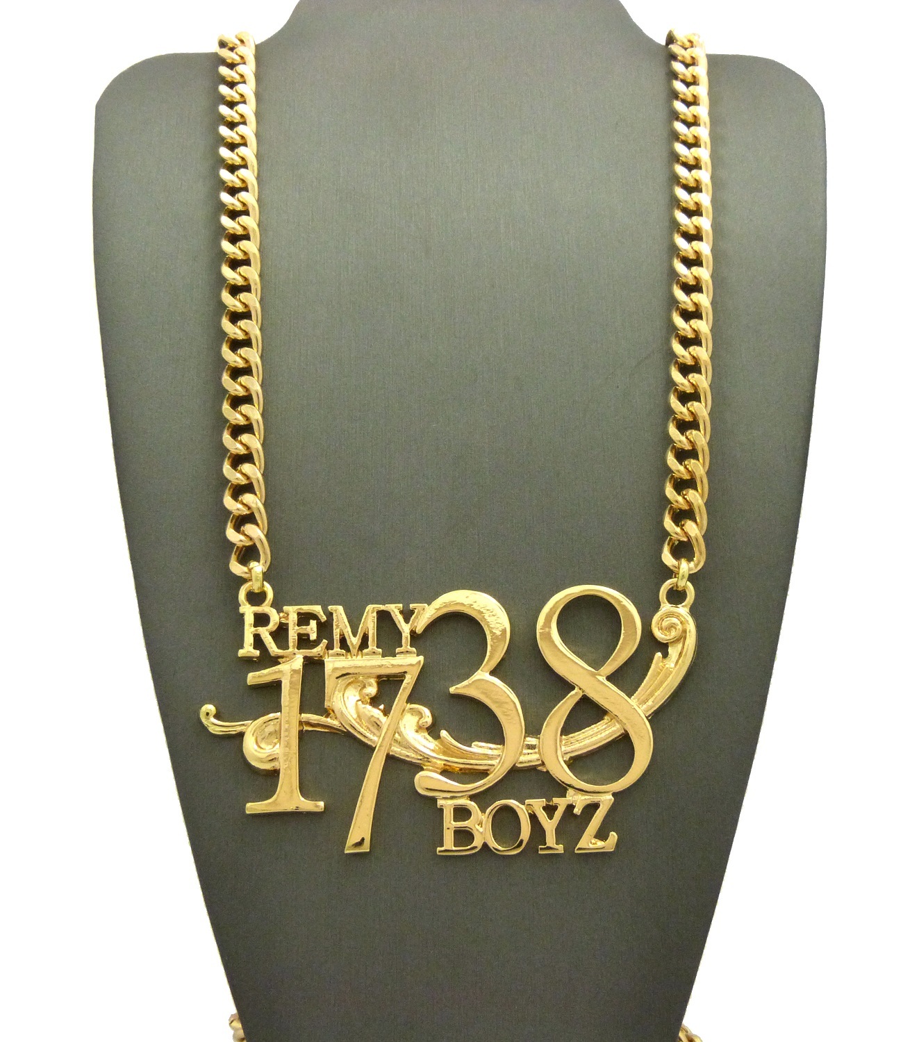 NEW HIP HOP RAPPER'S 1738 REMY BOYZ PENDANT 7mm/30" CUBAN CHAIN ...
