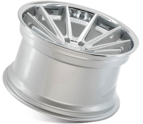 20x11.5 Ferrada FR4 5x114.3 +25 Machine Silver/Chrome Lip New Rims Set ...